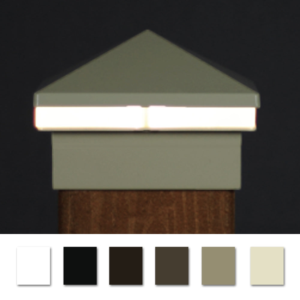 Line Voltage Deck Post Lights Neptune 6x6 LED Low Voltage Deck Light