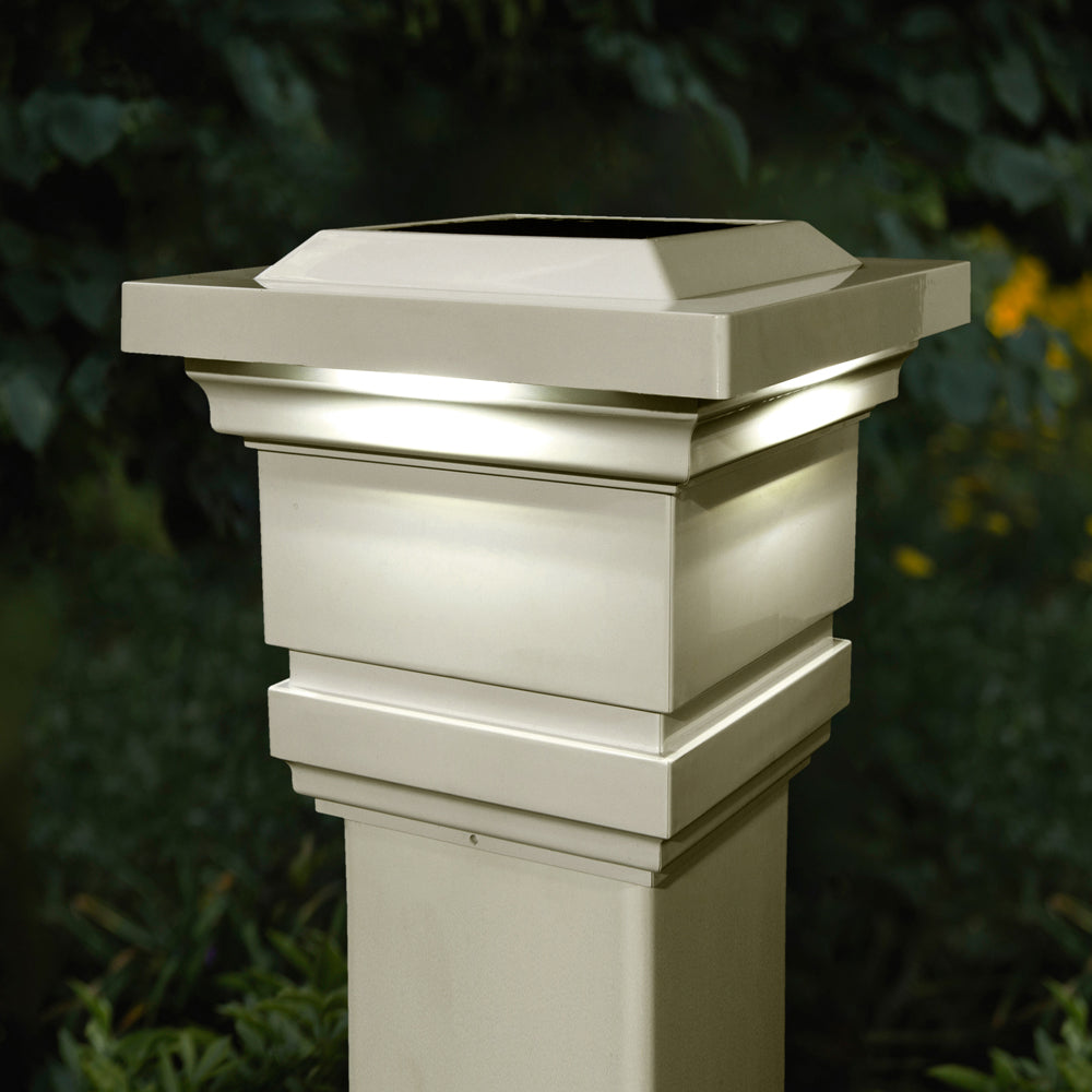 Classy PVC Solar Post Cap Light 4x4 Tan