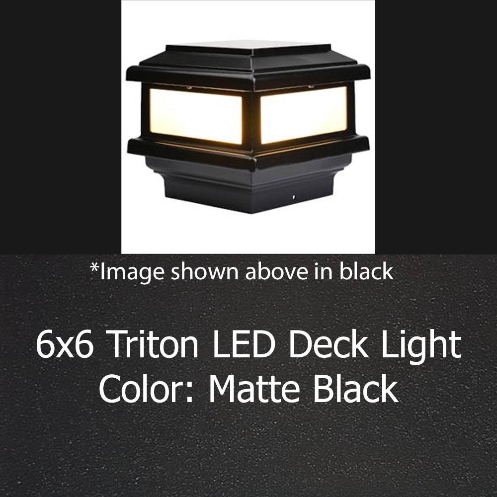 Triton 6x6 LED Low Voltage Deck Light for 5-1/2", 6" 6-1/2" Posts