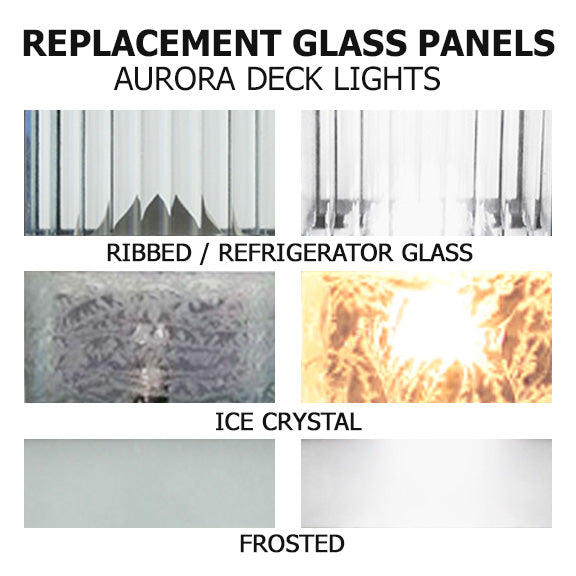 Glass Panel Replacements for Aurora Deck Lights - 4 Pack